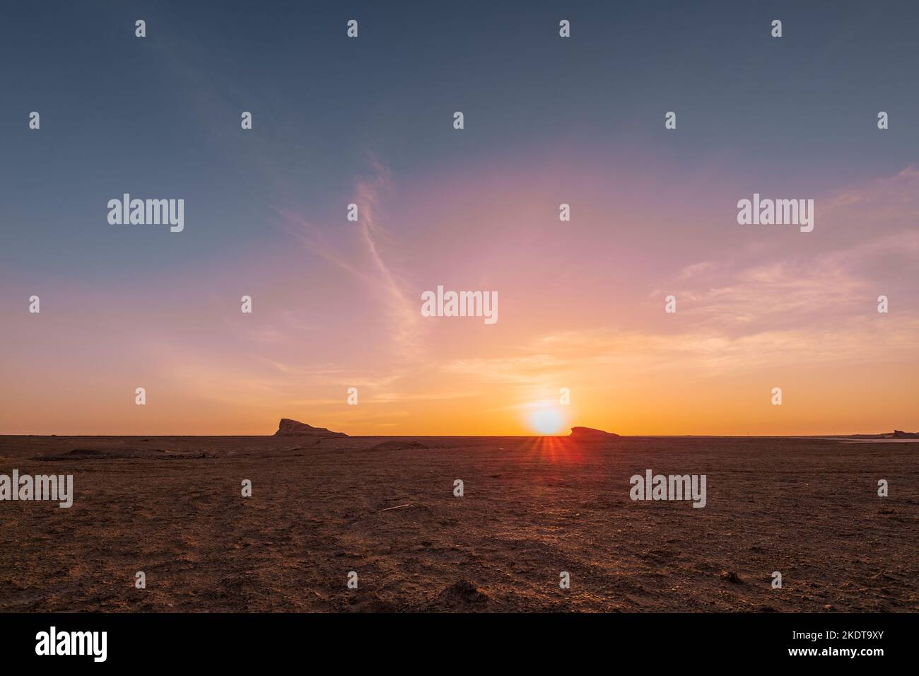 Qinghai obo beam Mars landscape scenery Stock Photo - Alamy