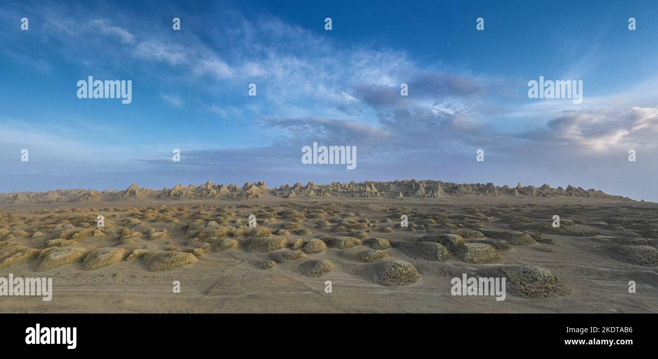 Qinghai obo beam Mars landscape scenery Stock Photo - Alamy