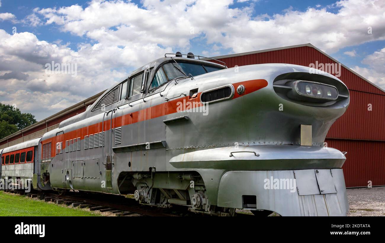 Landscape with a 1950's era Aerotrain Stock Photo - Alamy