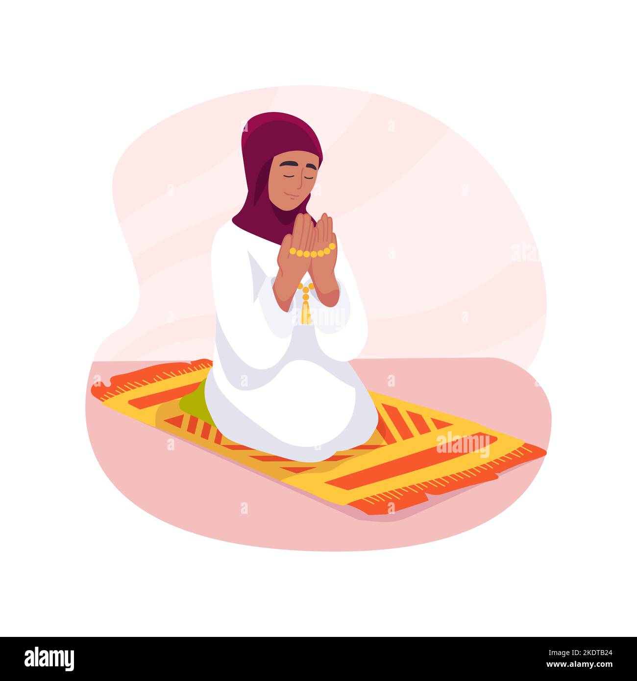 Praying isolated cartoon vector illustration Stock Vector Image & Art ...
