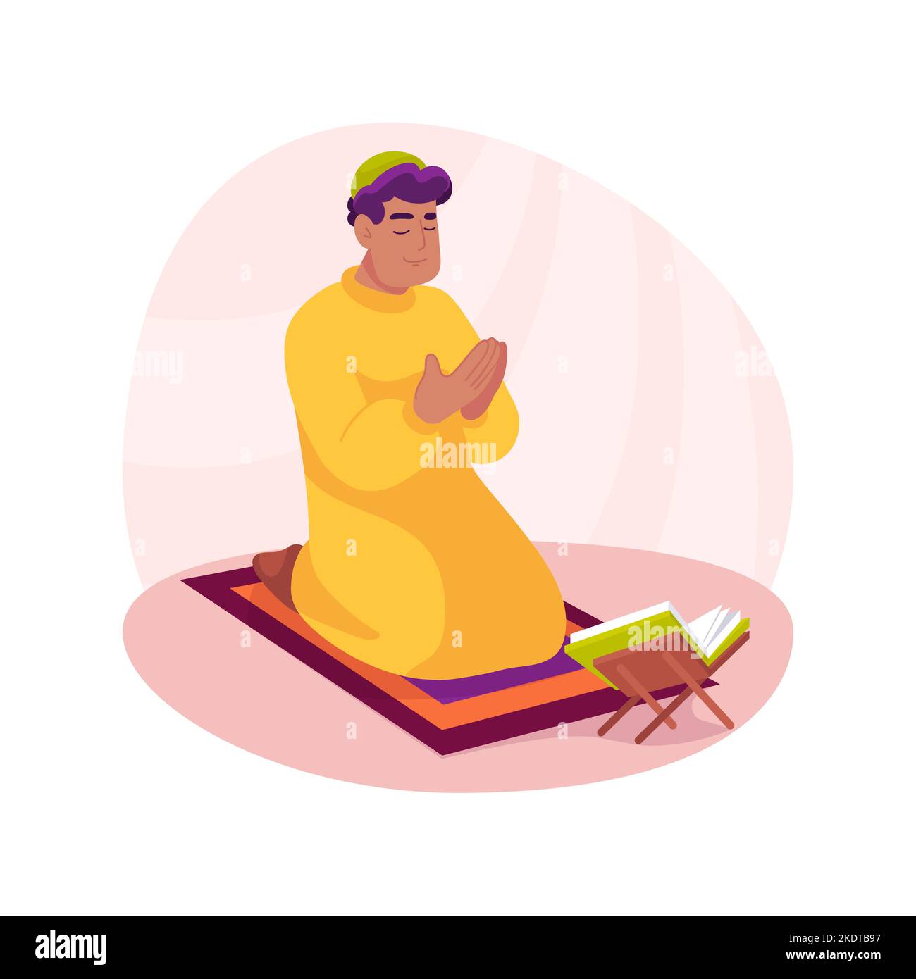 Ramadan Dua isolated cartoon vector illustration Stock Vector Image ...