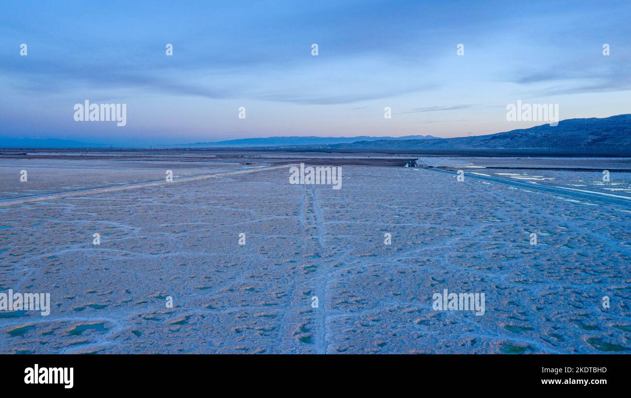 Aerial mountain cliff jade in qinghai lake Stock Photo - Alamy