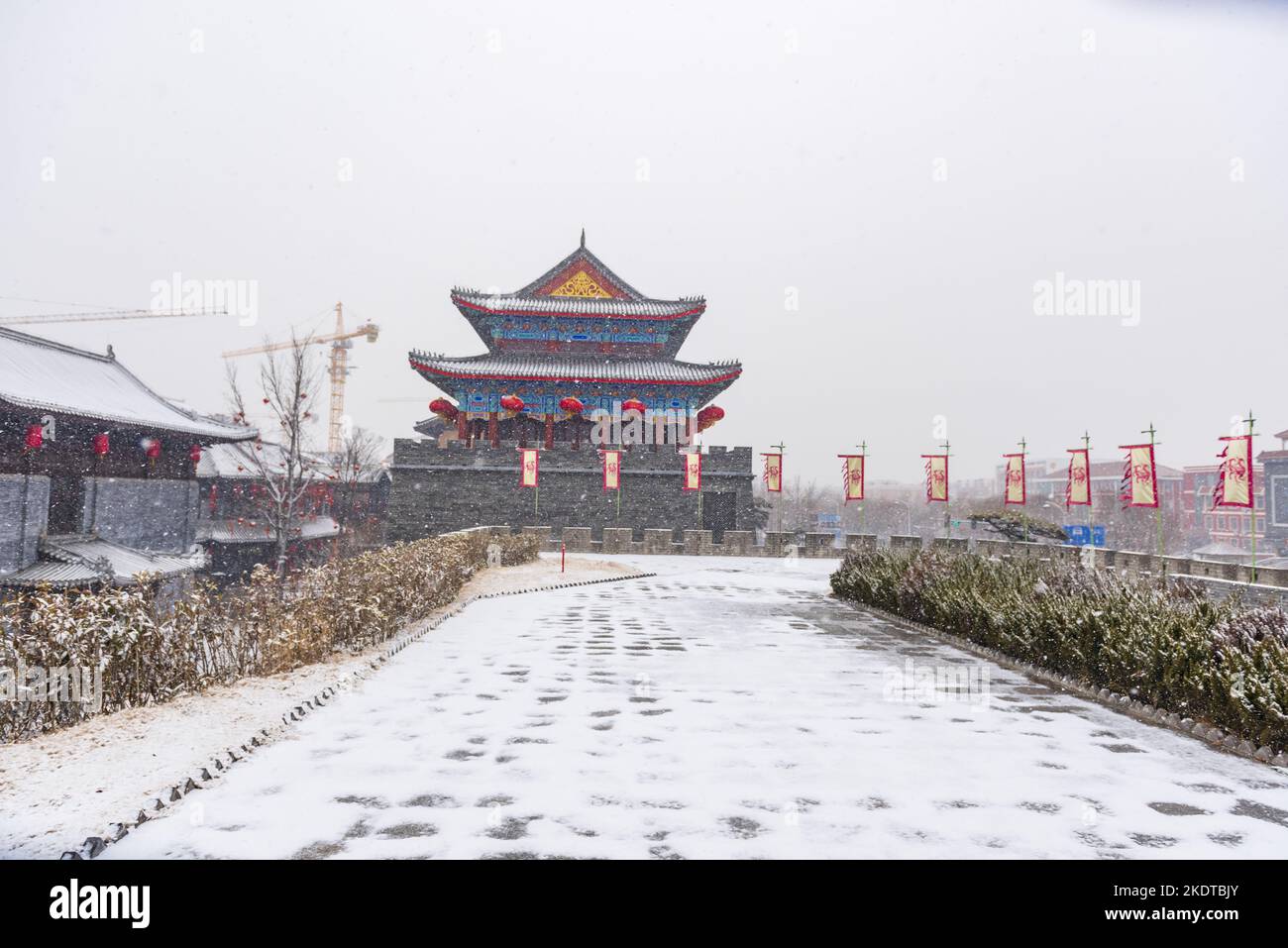 In winter, the ancient city of Stock Photo - Alamy