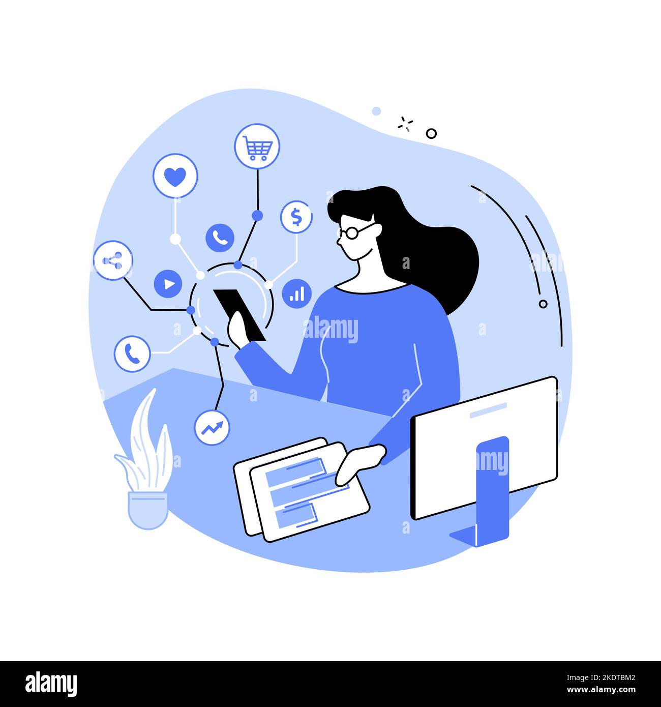 Campaign analysis isolated cartoon vector illustrations Stock Vector ...