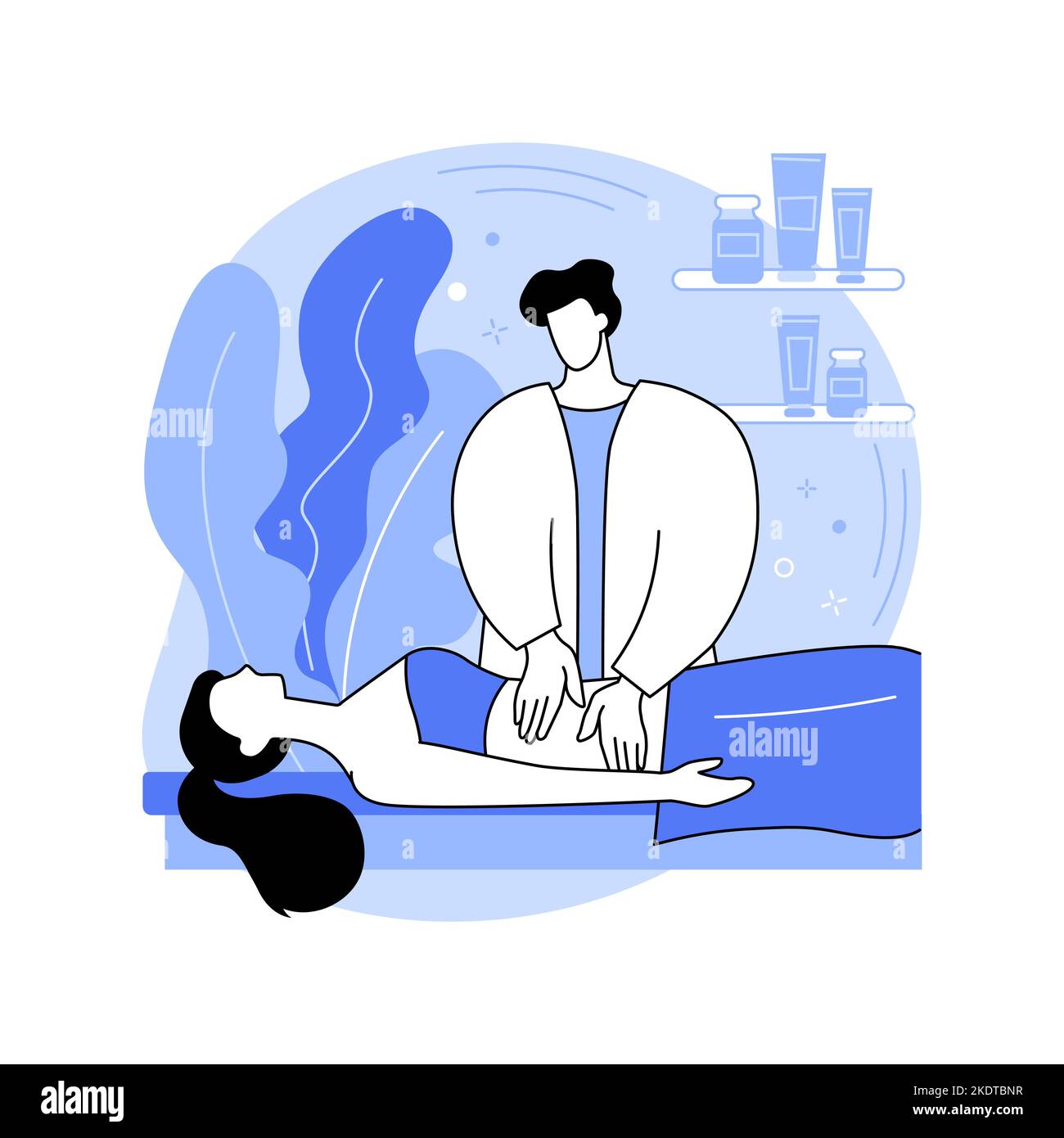 Postnatal massage isolated cartoon vector illustrations Stock Vector ...