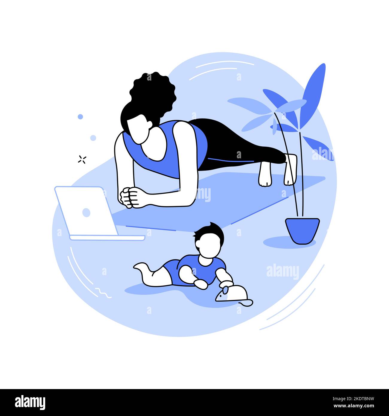 Postpartum fitness isolated cartoon vector illustrations Stock Vector Image & Art - Alamy