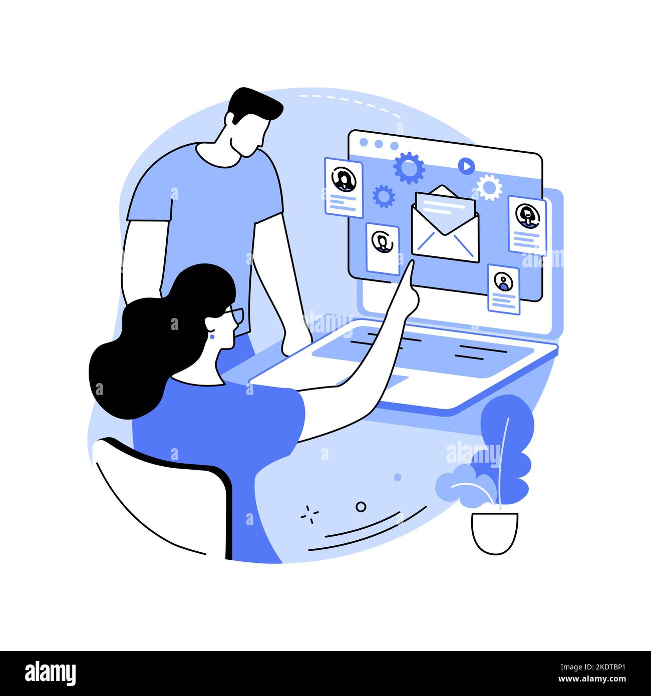E-mail marketing isolated cartoon vector illustrations Stock Vector ...