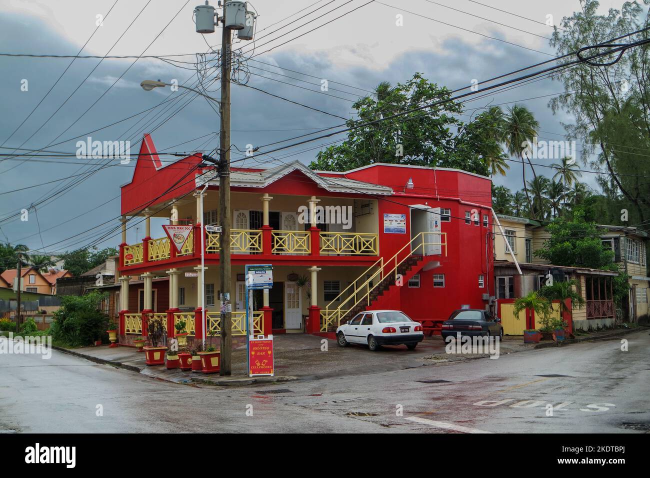 Red building barbados hi-res stock photography and images - Alamy
