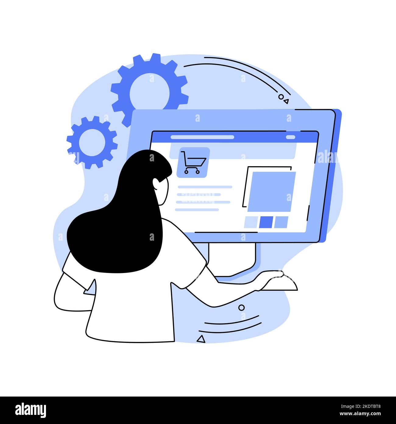 Creating online shop isolated cartoon vector illustrations Stock Vector ...