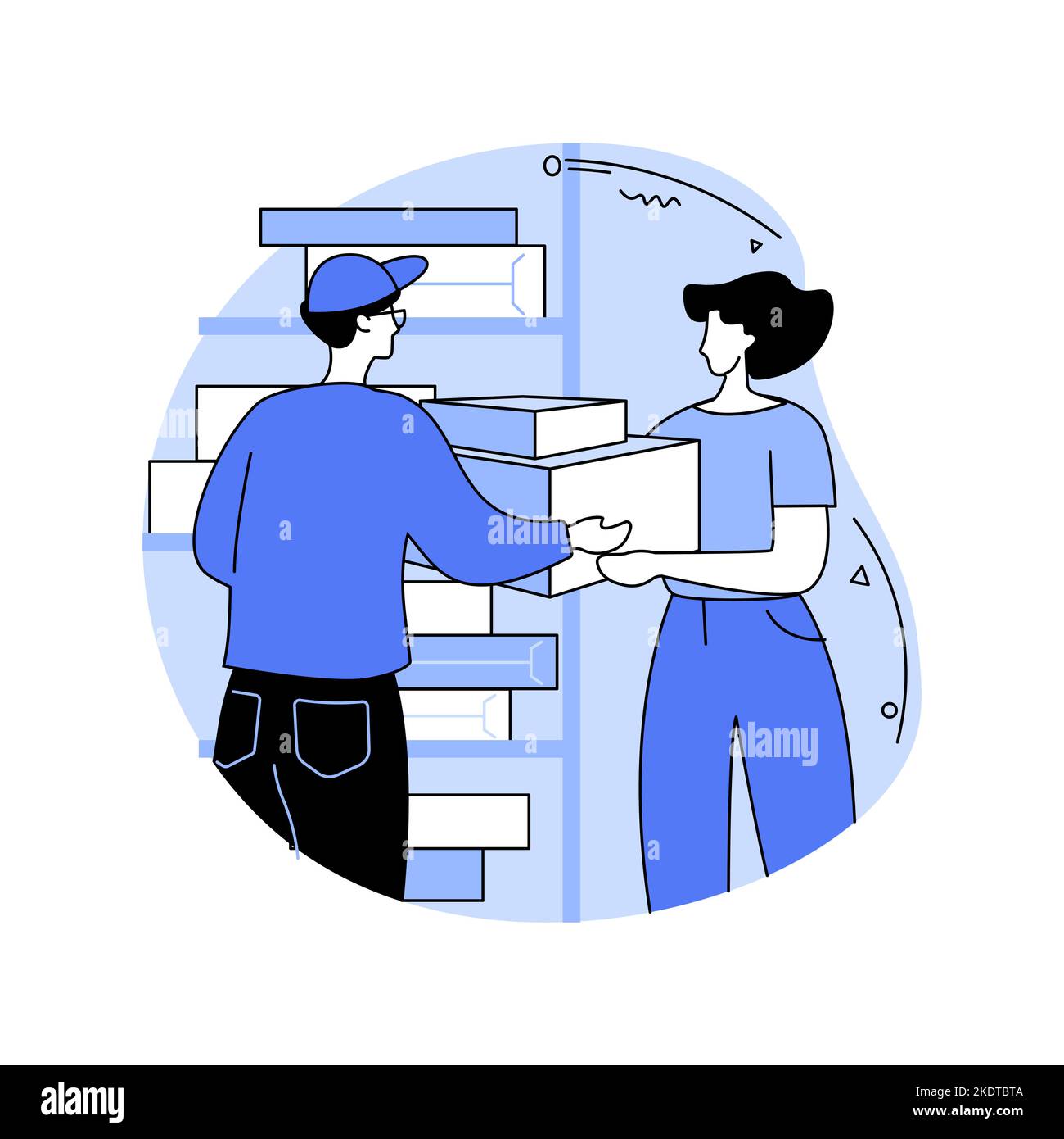 Shipping orders isolated cartoon vector illustrations Stock Vector ...