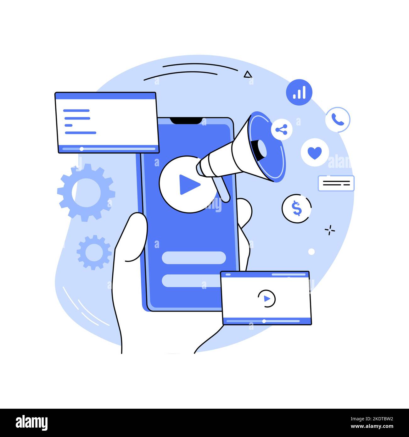 Video ads isolated cartoon vector illustrations Stock Vector Image ...