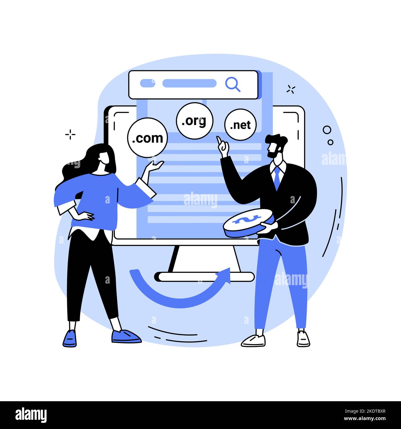 Domain name trading isolated cartoon vector illustrations Stock Vector Image & Art - Alamy