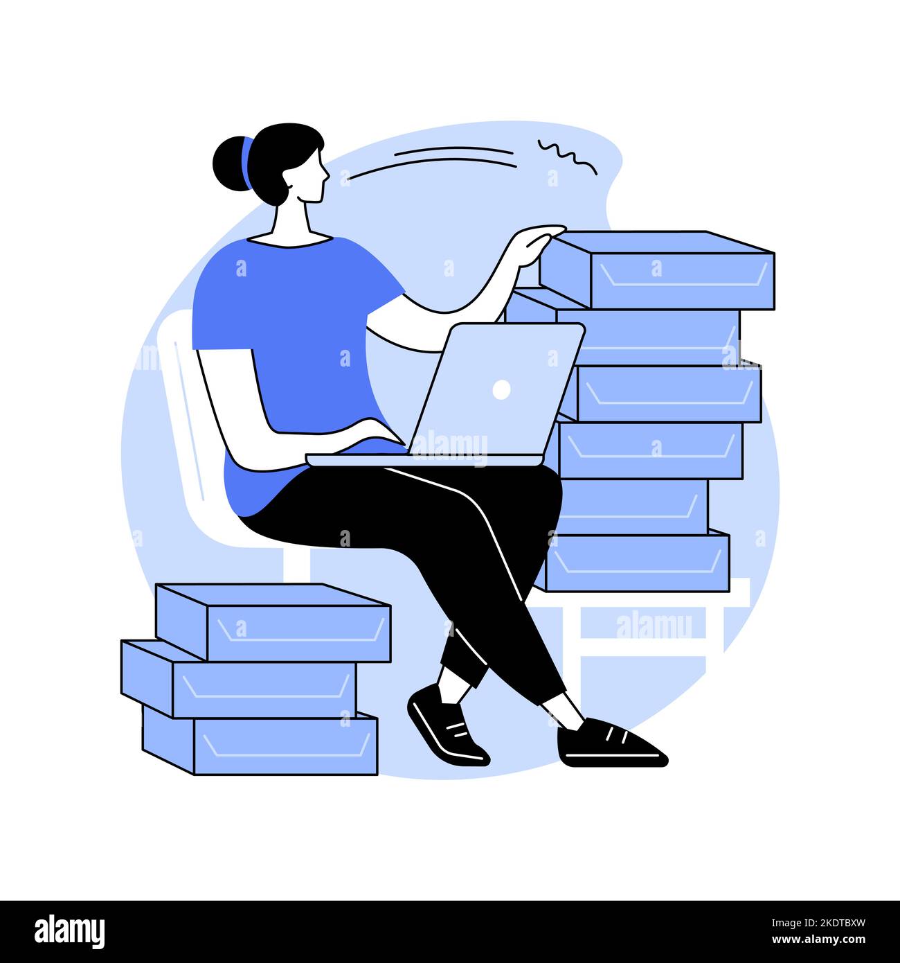 Creating stock of products isolated cartoon vector illustrations Stock ...