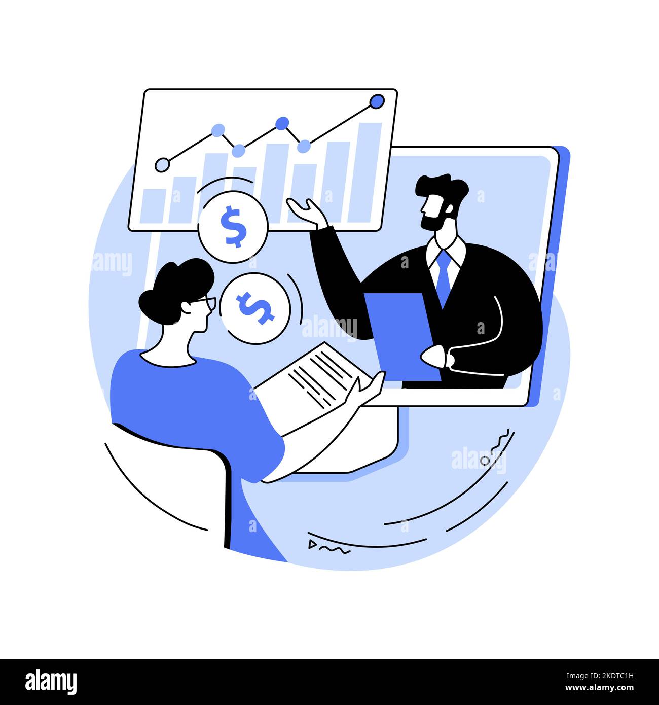 Business consultant isolated cartoon vector illustrations Stock Vector ...
