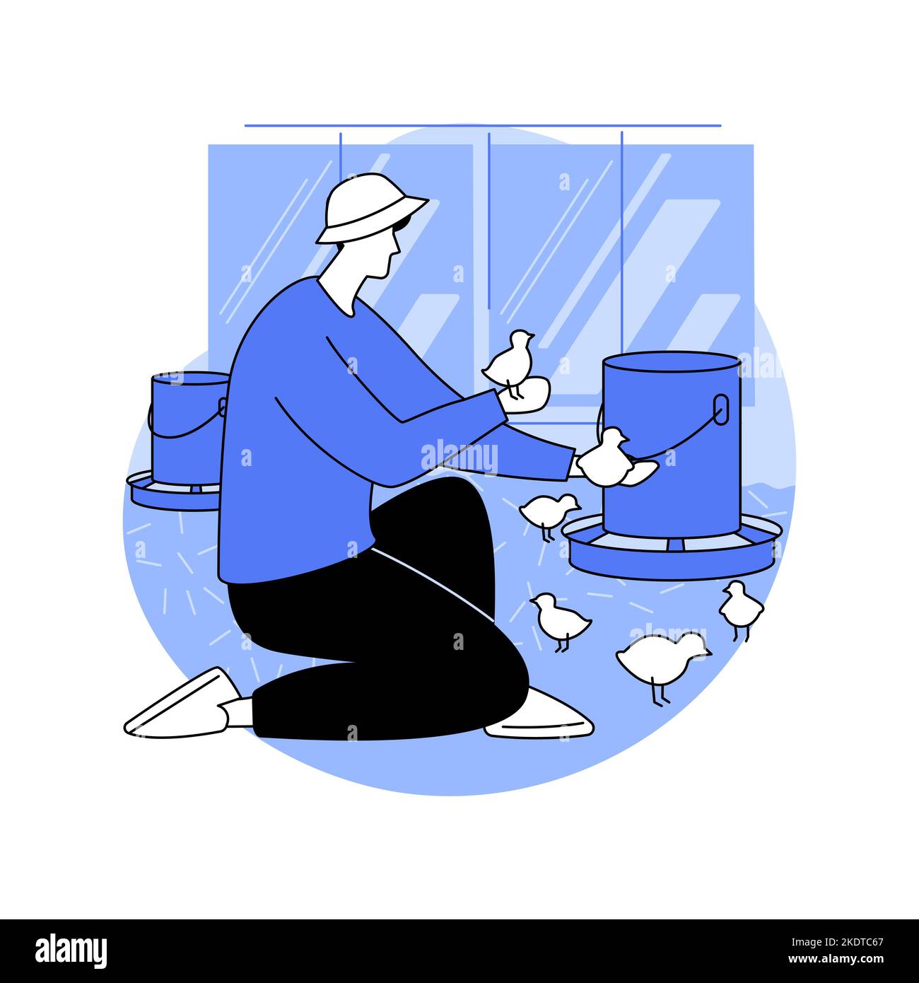 Poultry farming isolated cartoon vector illustrations Stock Vector ...