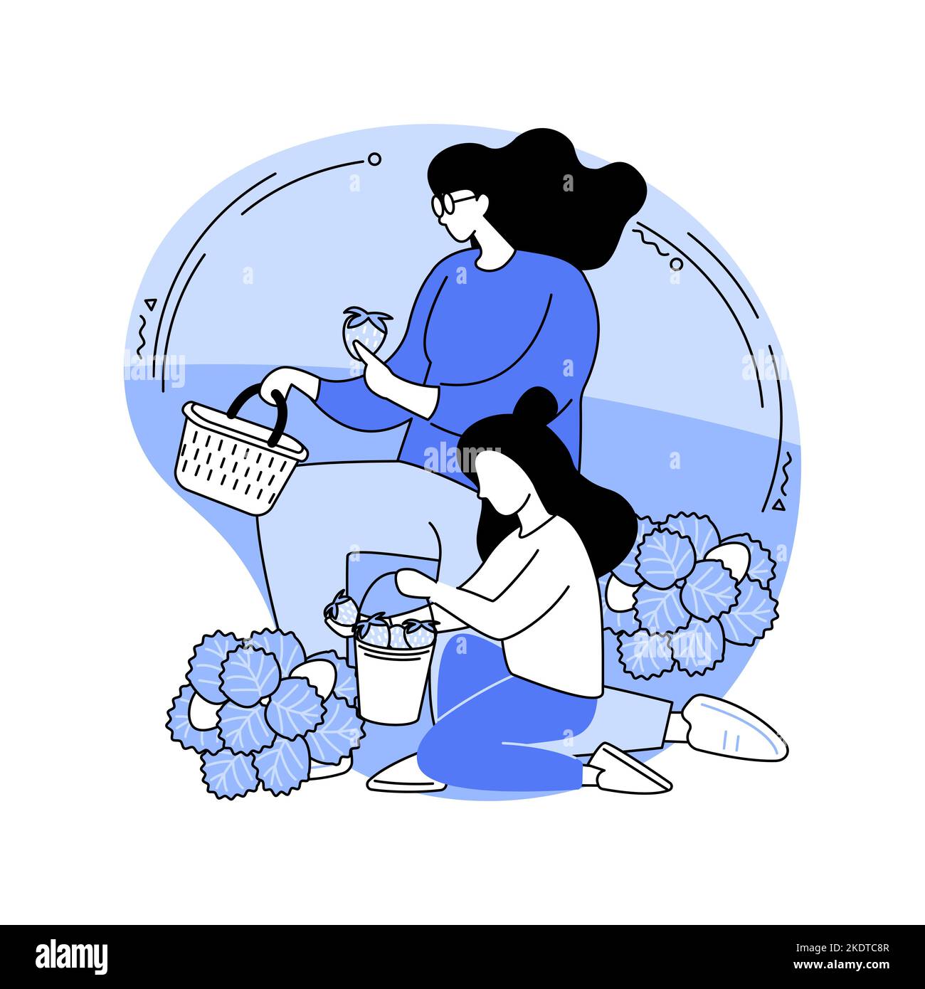 U-Pick farms isolated cartoon vector illustrations Stock Vector Image ...