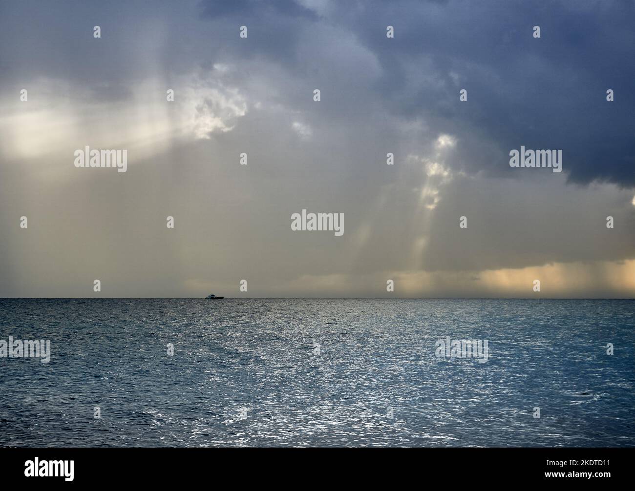 The sea of Roman things and the sun through the clouds Stock Photo - Alamy