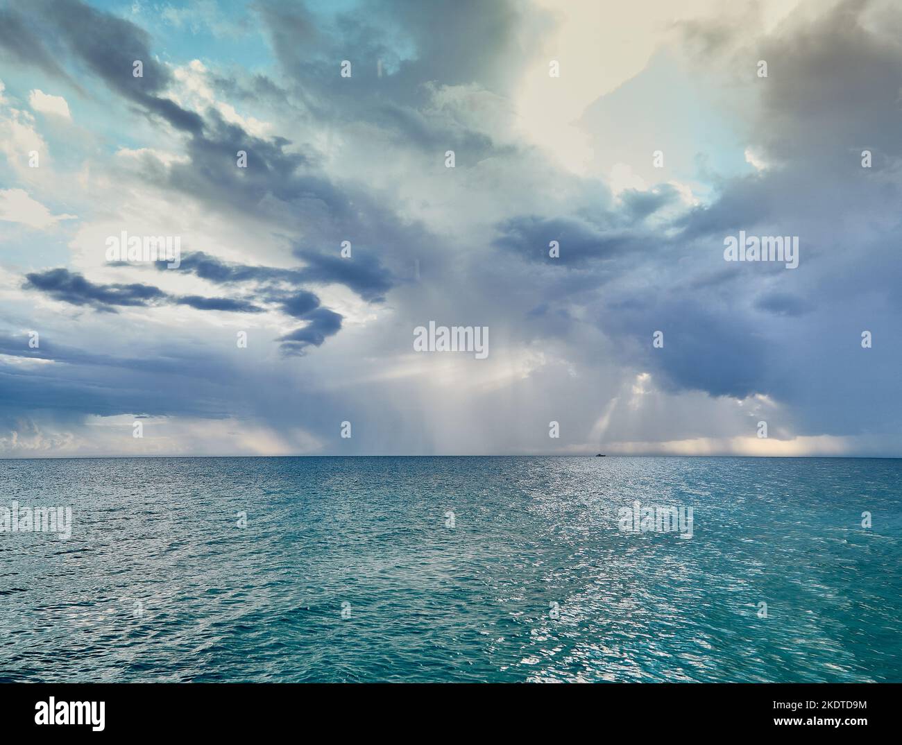 The sea of Roman things and the sun through the clouds Stock Photo - Alamy