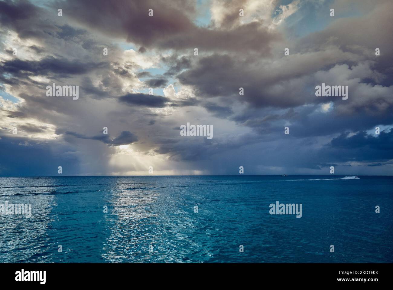 The sea of Roman things and the sun through the clouds Stock Photo - Alamy