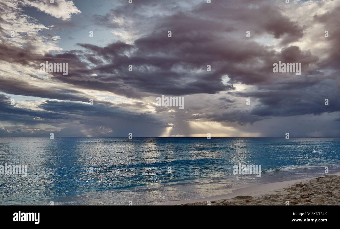 The sea of Roman things and the sun through the clouds Stock Photo - Alamy
