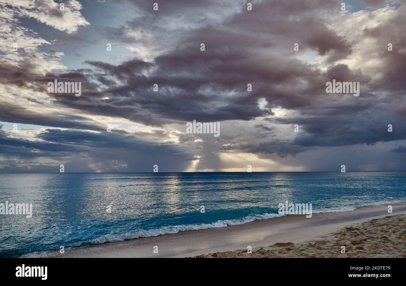 The sea of Roman things and the sun through the clouds Stock Photo - Alamy
