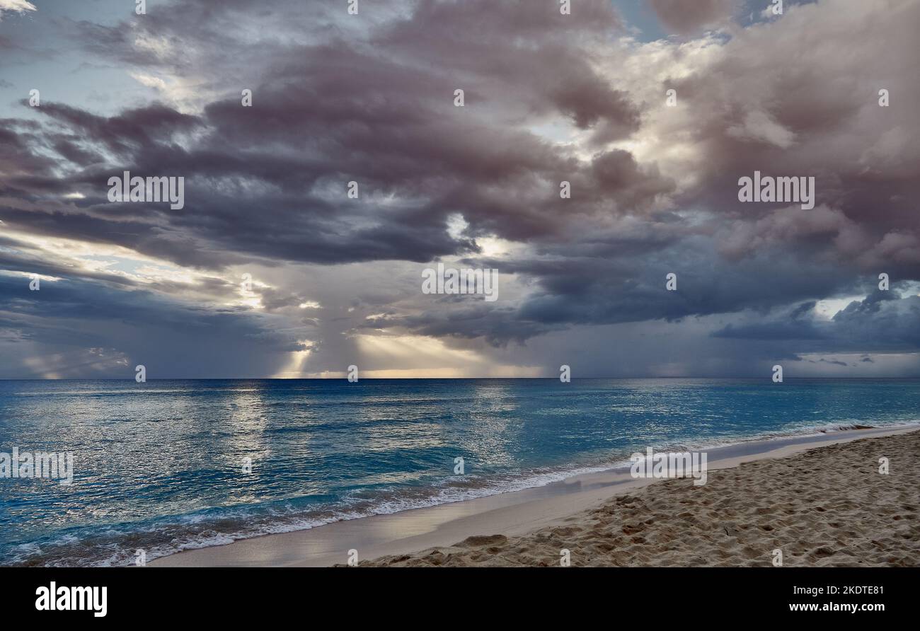 The sea of Roman things and the sun through the clouds Stock Photo - Alamy