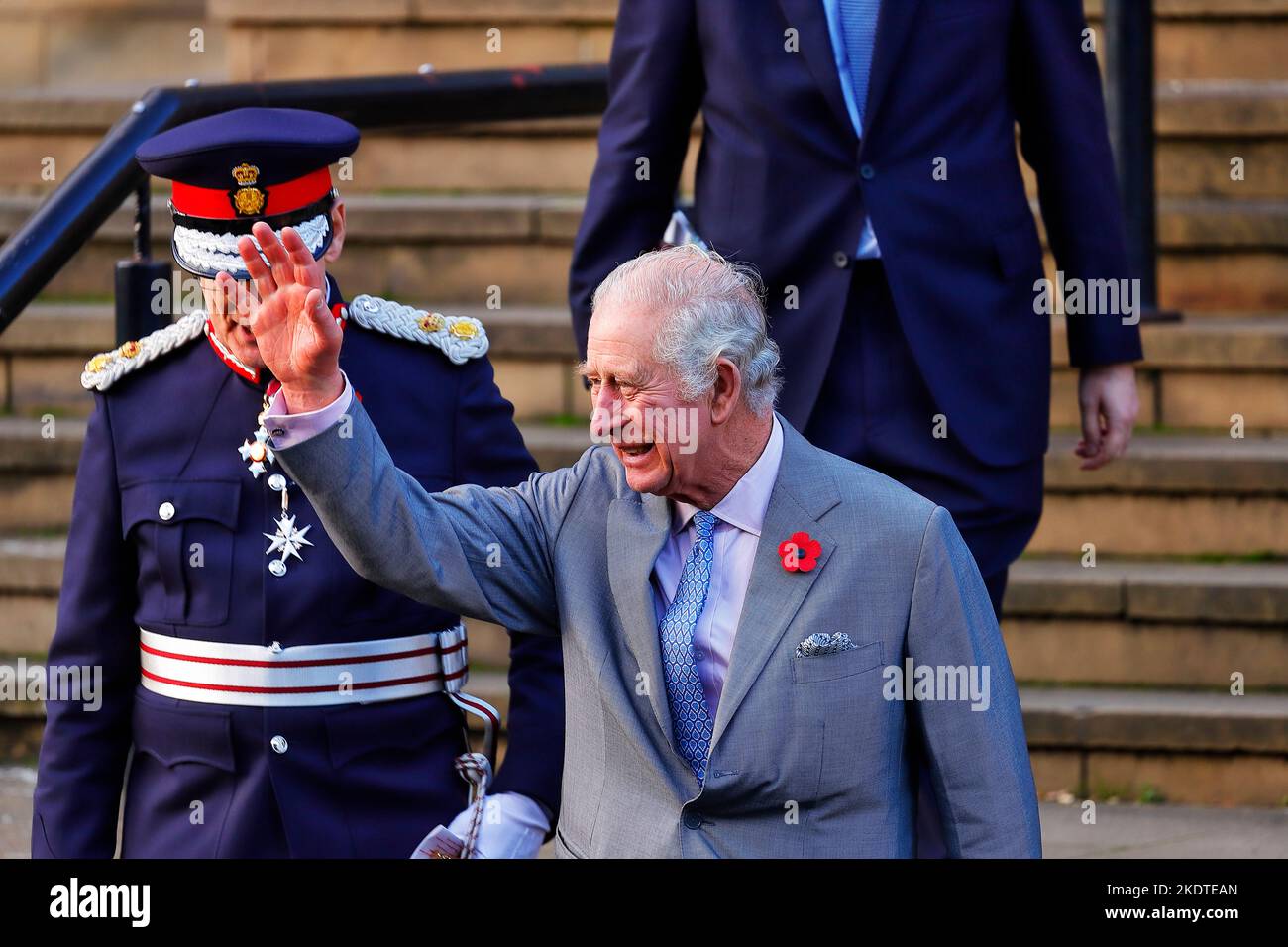 King Charles III outside Leeds Central Library & Art Gallery during his ...