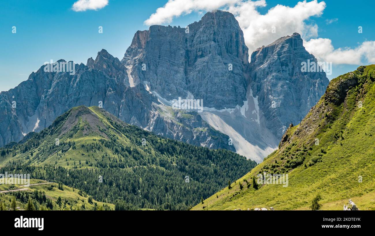 The massif of Monte Pelmo mountain, Dolomites, Italy Stock Photo - Alamy