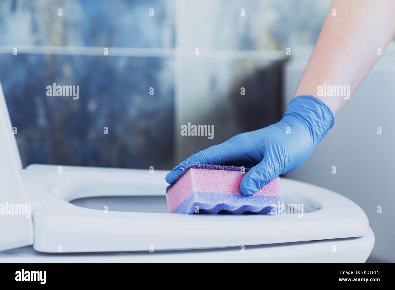 Person cleaning toilet hi-res stock photography and images - Alamy