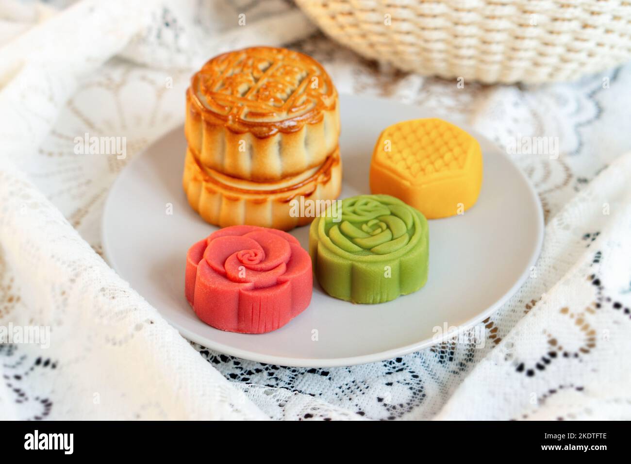 Mid Autumn Festival moon cake Stock Photo - Alamy
