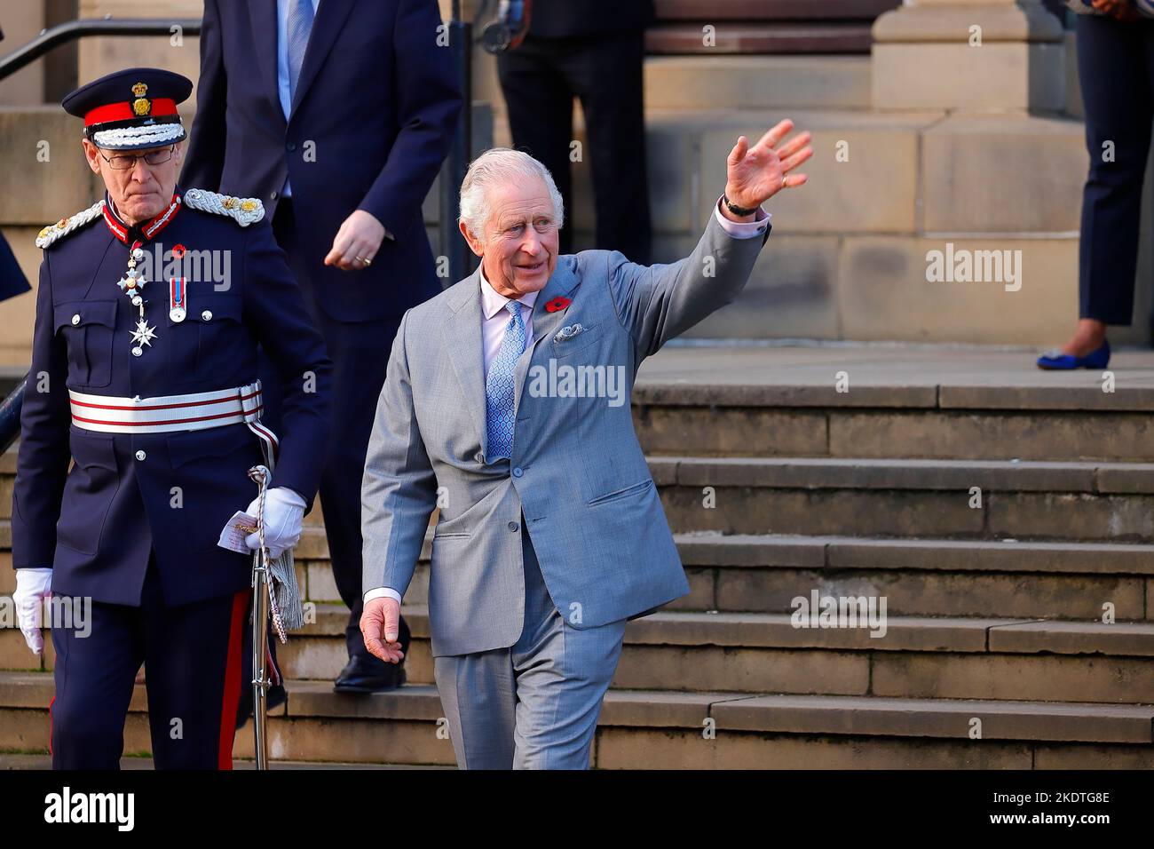 King Charles III outside Leeds Central Library & Art Gallery during his ...