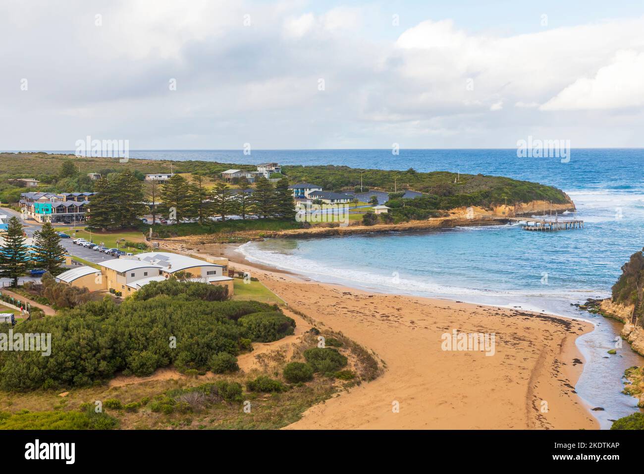 Photograph of the beach foreshore and jetty at Port Campbell on the ...