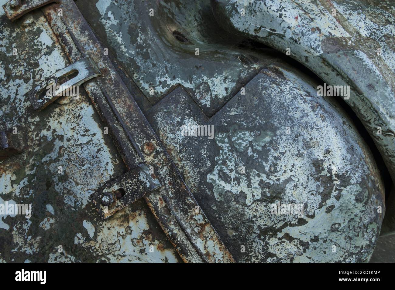 Scrap battle tank on a military training area Stock Photo - Alamy