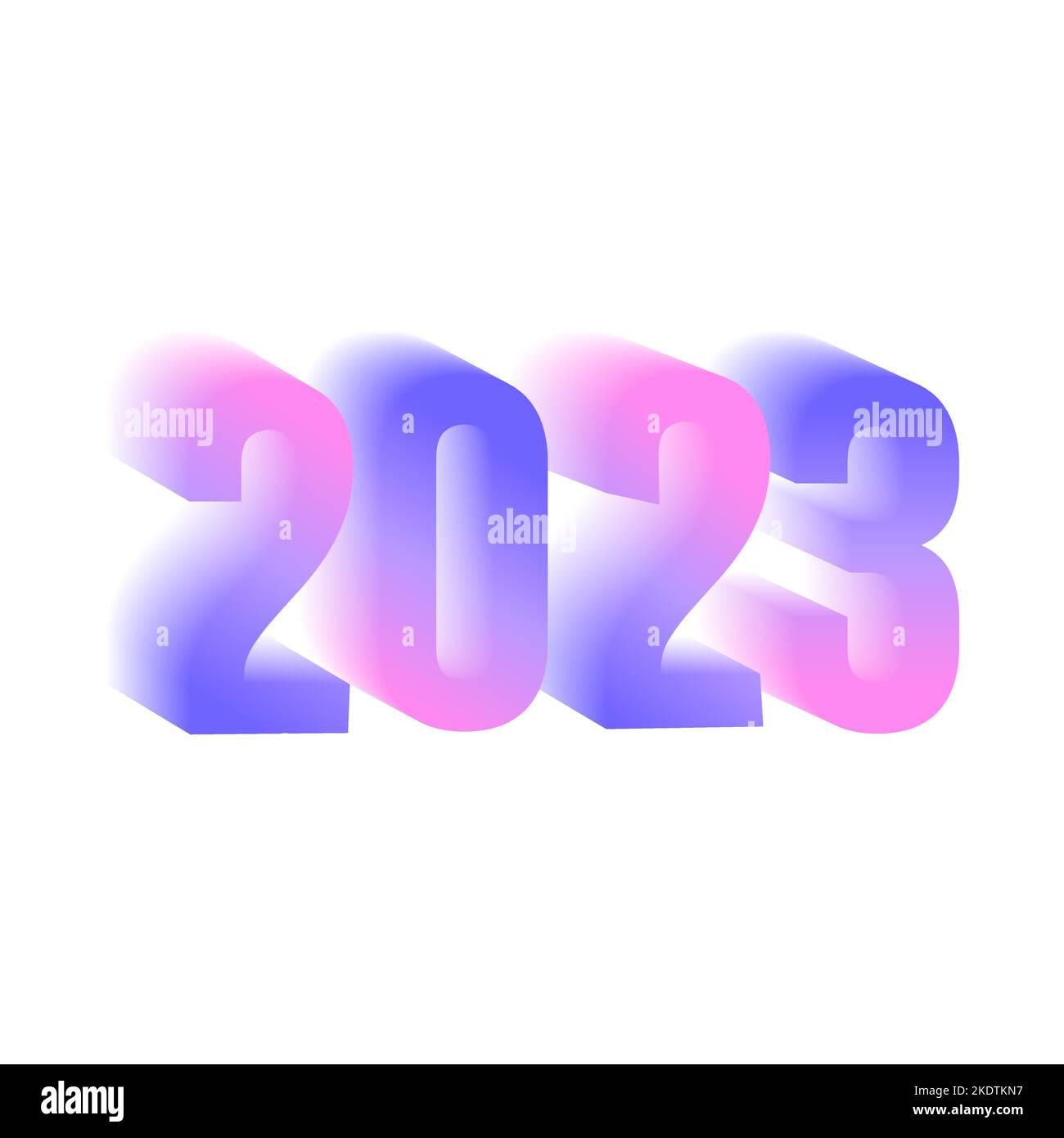 New year 2023 calendar date illustration pink violet color Stock Vector ...