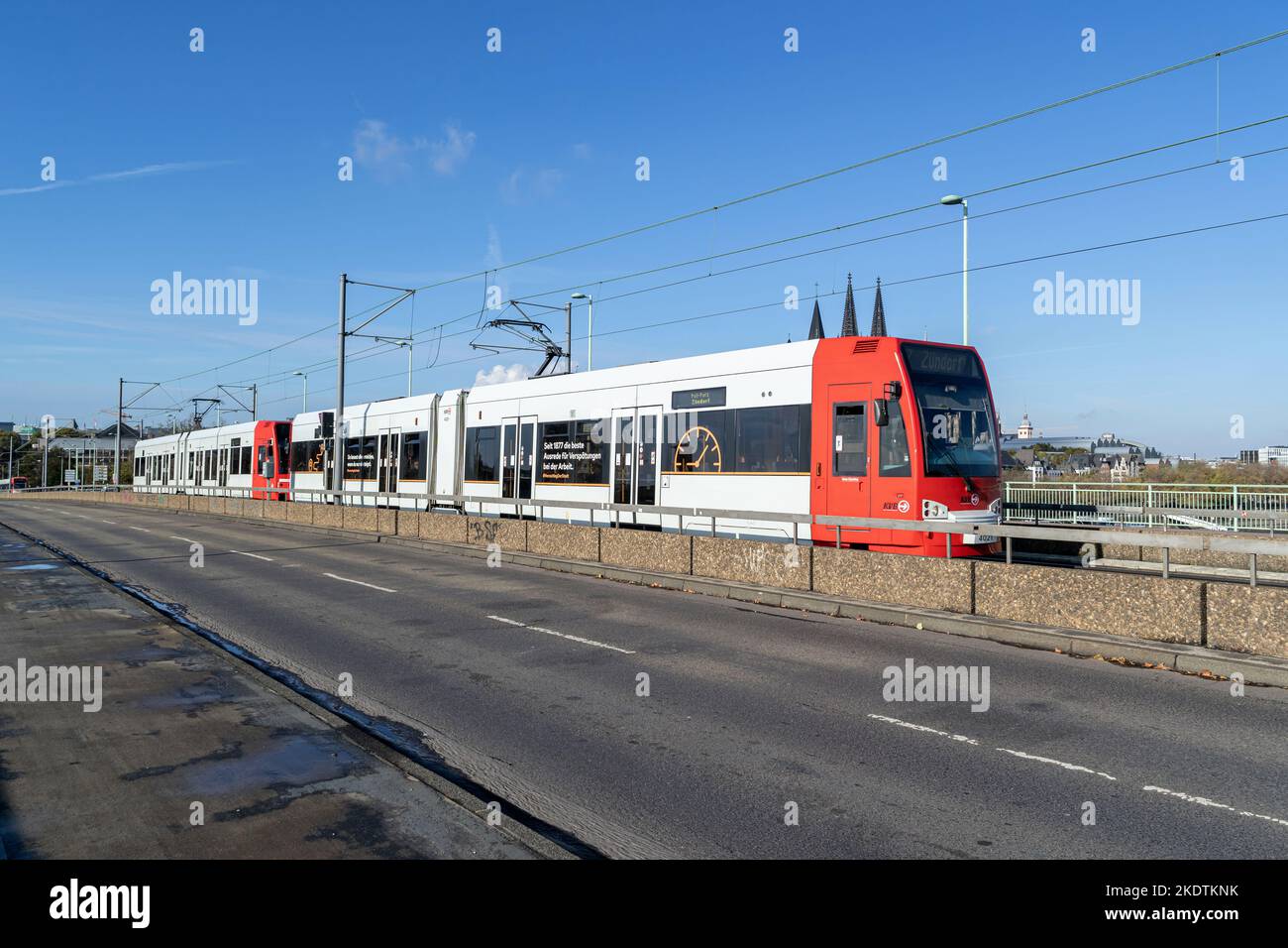 KVB tram on the Deutz bridge in Cologne, Germany Stock Photo - Alamy