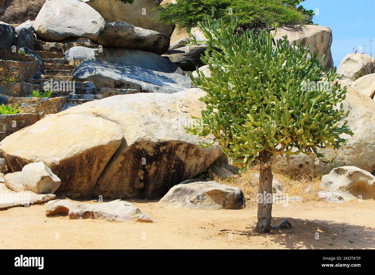 Casibari Rock Formation, on the Island of Aruba, in the Caribbean Stock ...