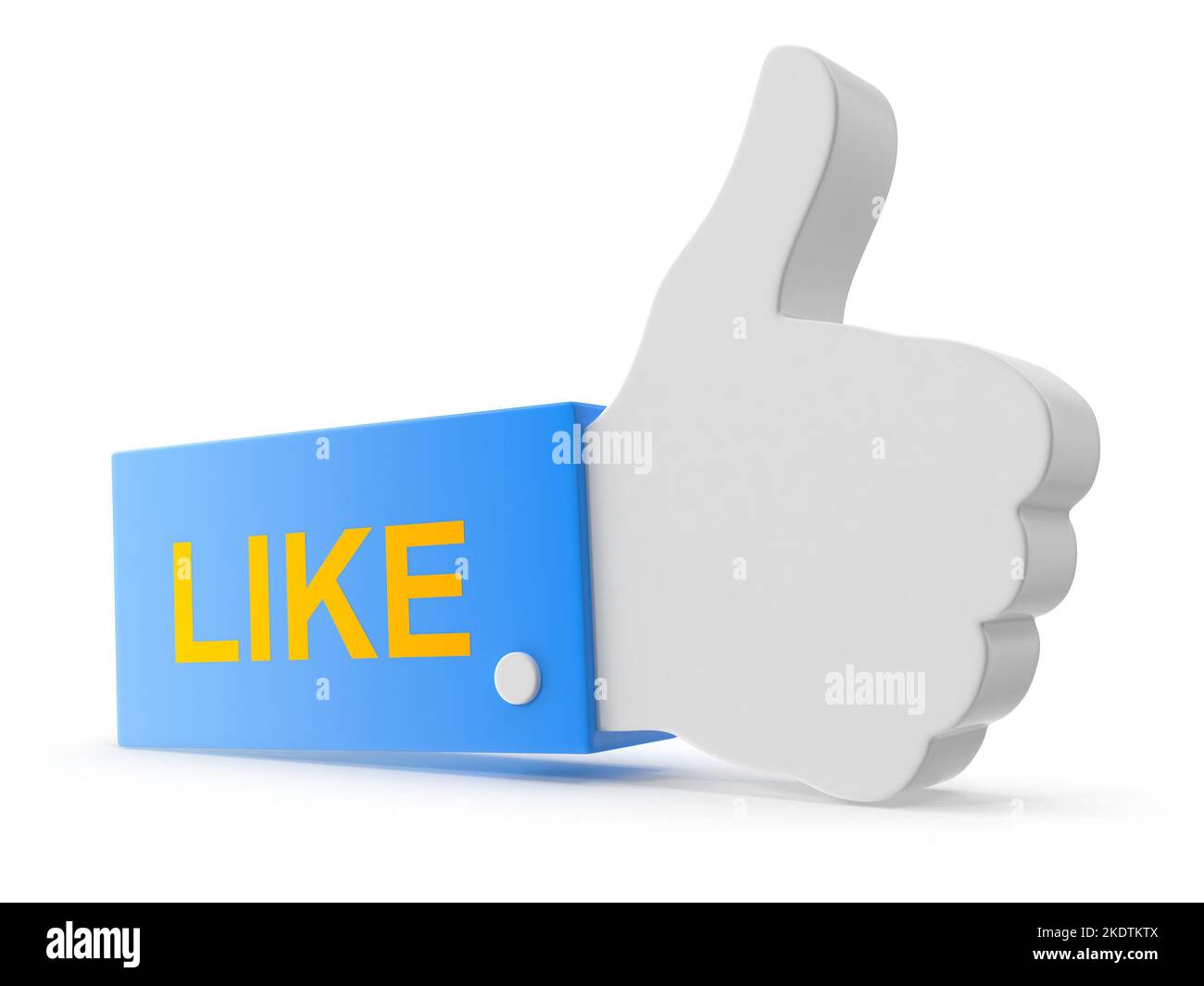 Blue Like Symbol and Like Text , This is a 3d rendered computer ...