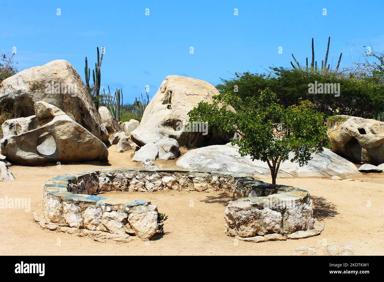 Casibari Rock Formation, on the Island of Aruba, in the Caribbean Stock ...