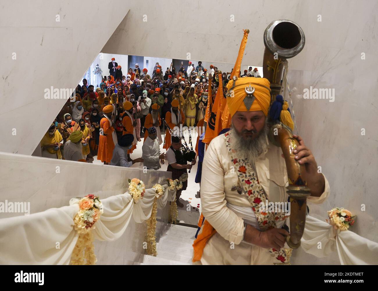 Transportation of the Guru Granth Sahib (the central holy religious ...