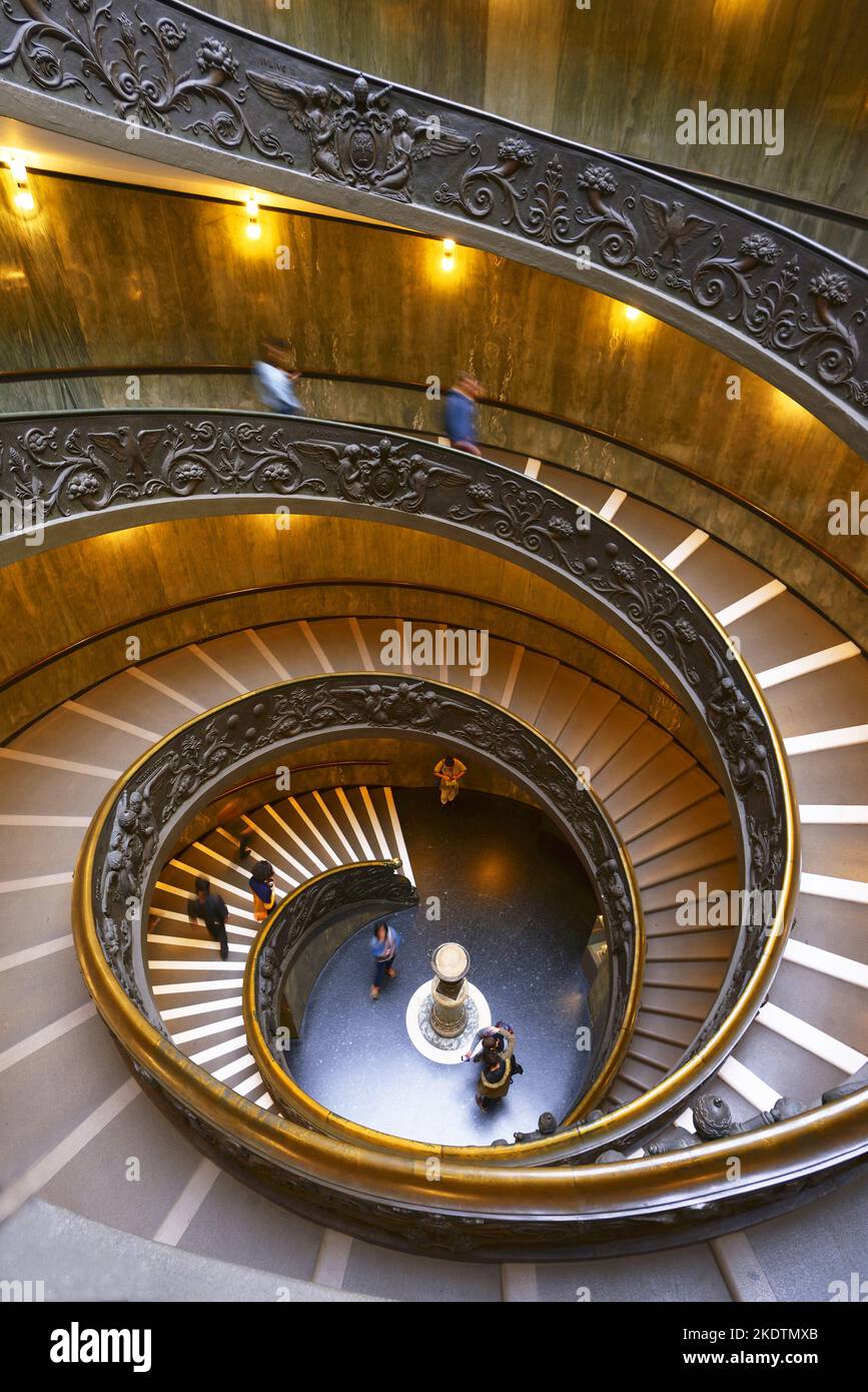Italy. Lazio. Rome. Vatican Museums. The Bramante staircase is a famous ...