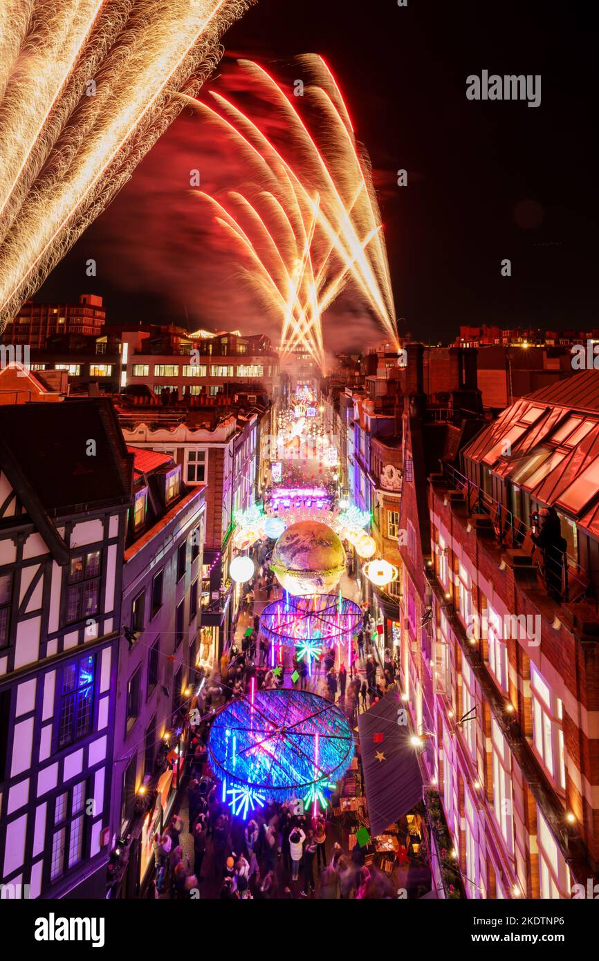EDITORIAL USE ONLY General views of this year's Carnaby Christmas ...