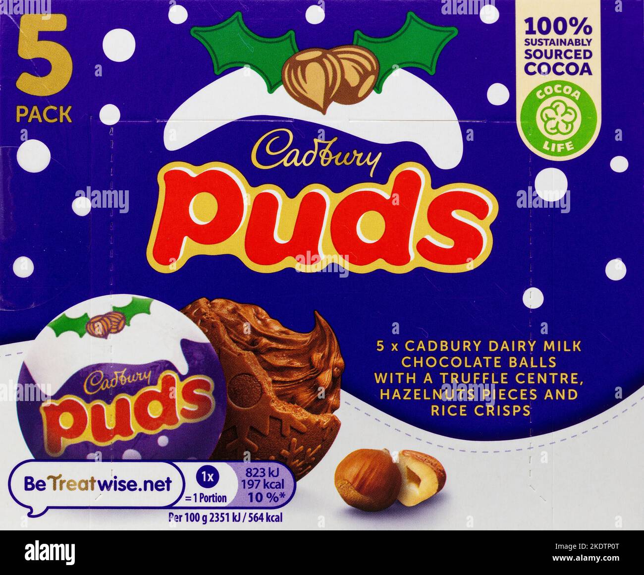 Cadbury Dairy Milk Chocolate Puds 5 pack Stock Photo - Alamy