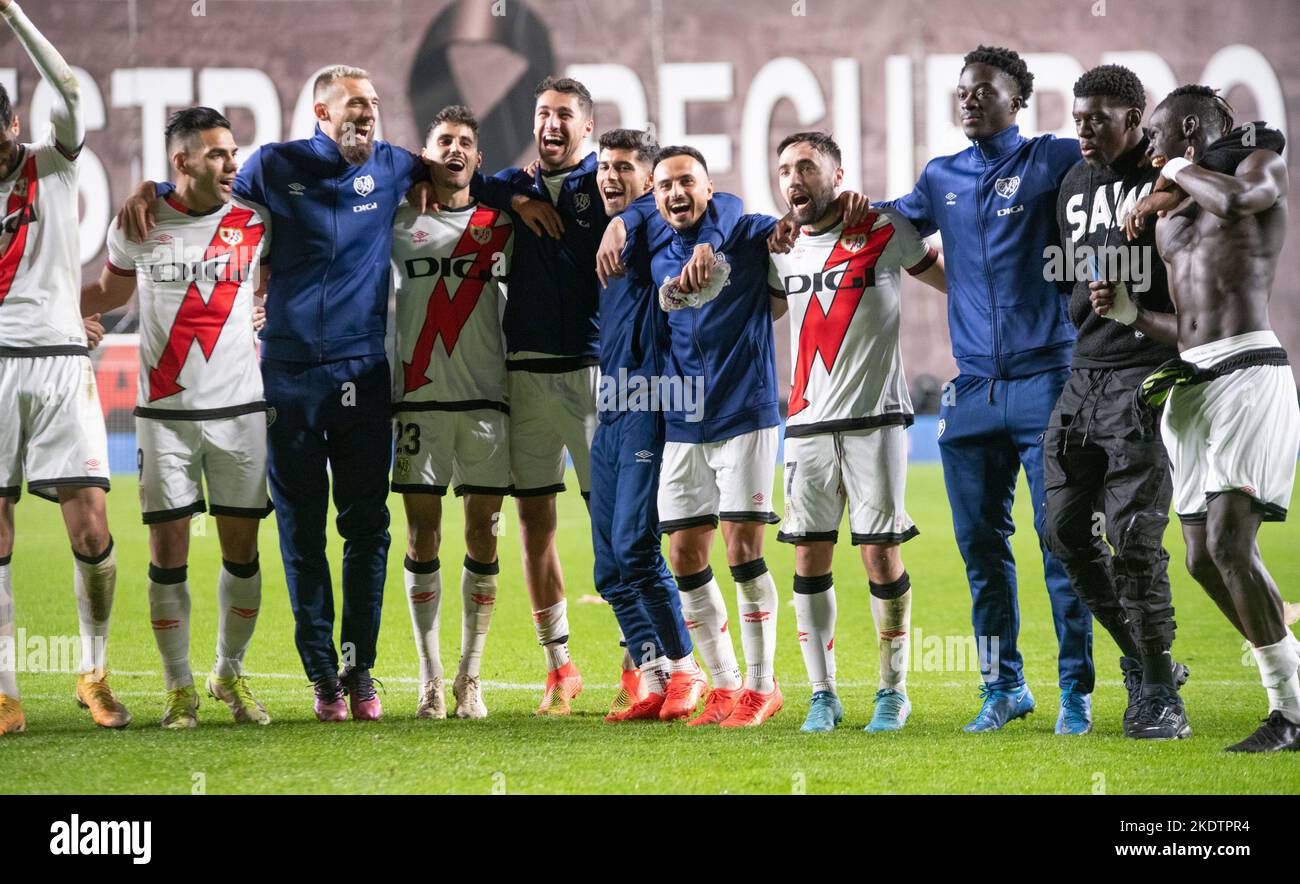 7th November 2022; Stadium Vallecas, Madrid, La Liga Santander, Rayo ...