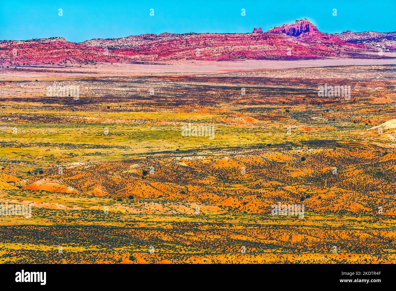 Colorful Painted Desert Orange Sandstone Red Fiery Furnace Arches ...
