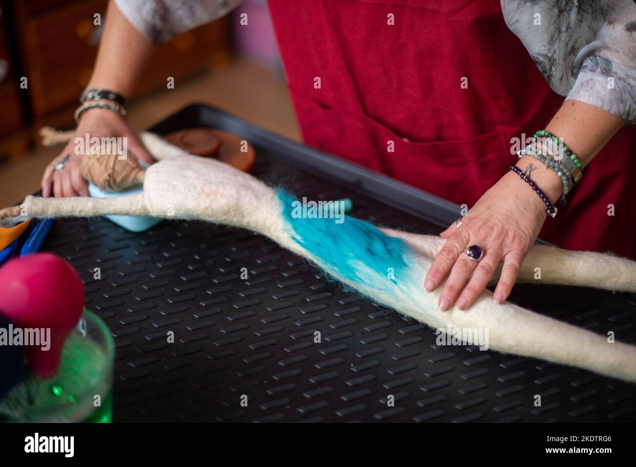 Picture by Jim Wileman - Artist Kate Eldridge, pictured working in her ...