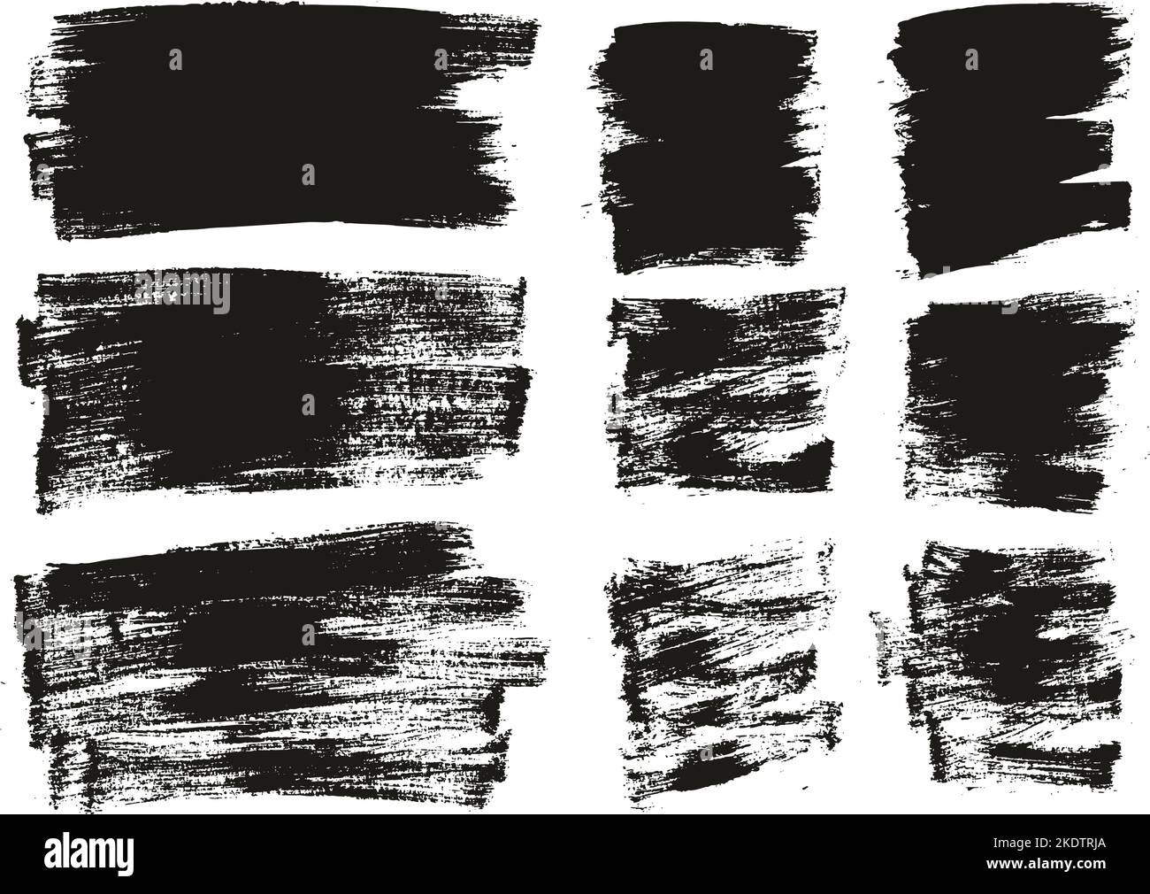 Flat Paint Brush Thin Long & Short Background Mix High Detail Abstract ...