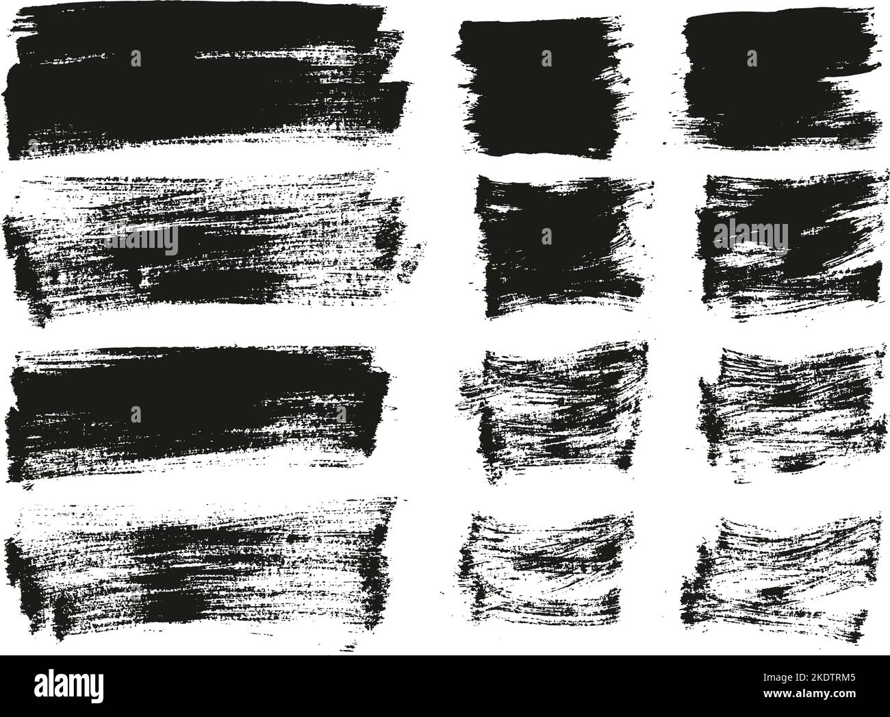 Flat Paint Brush Thin Long & Short Background Mix High Detail Abstract ...