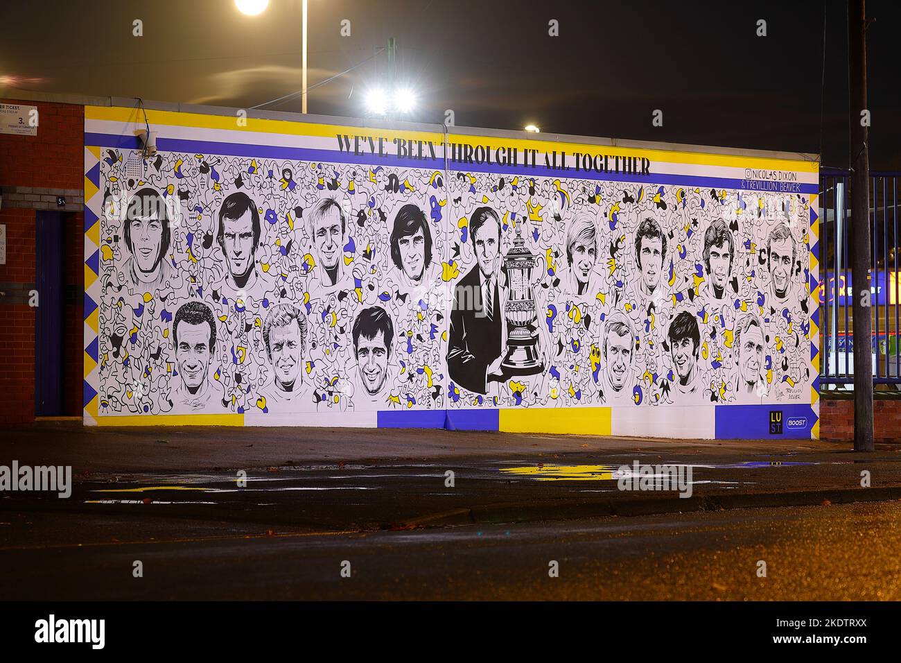 Leeds united football players mural hi-res stock photography and images ...