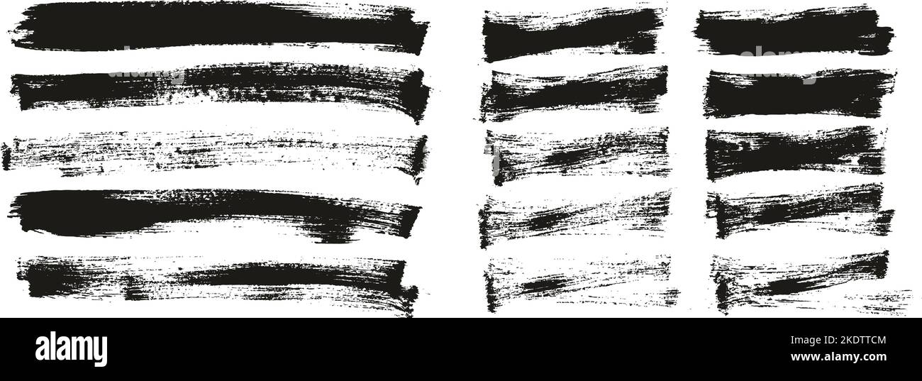 Flat Paint Brush Thin Long & Short Background Mix High Detail Abstract ...