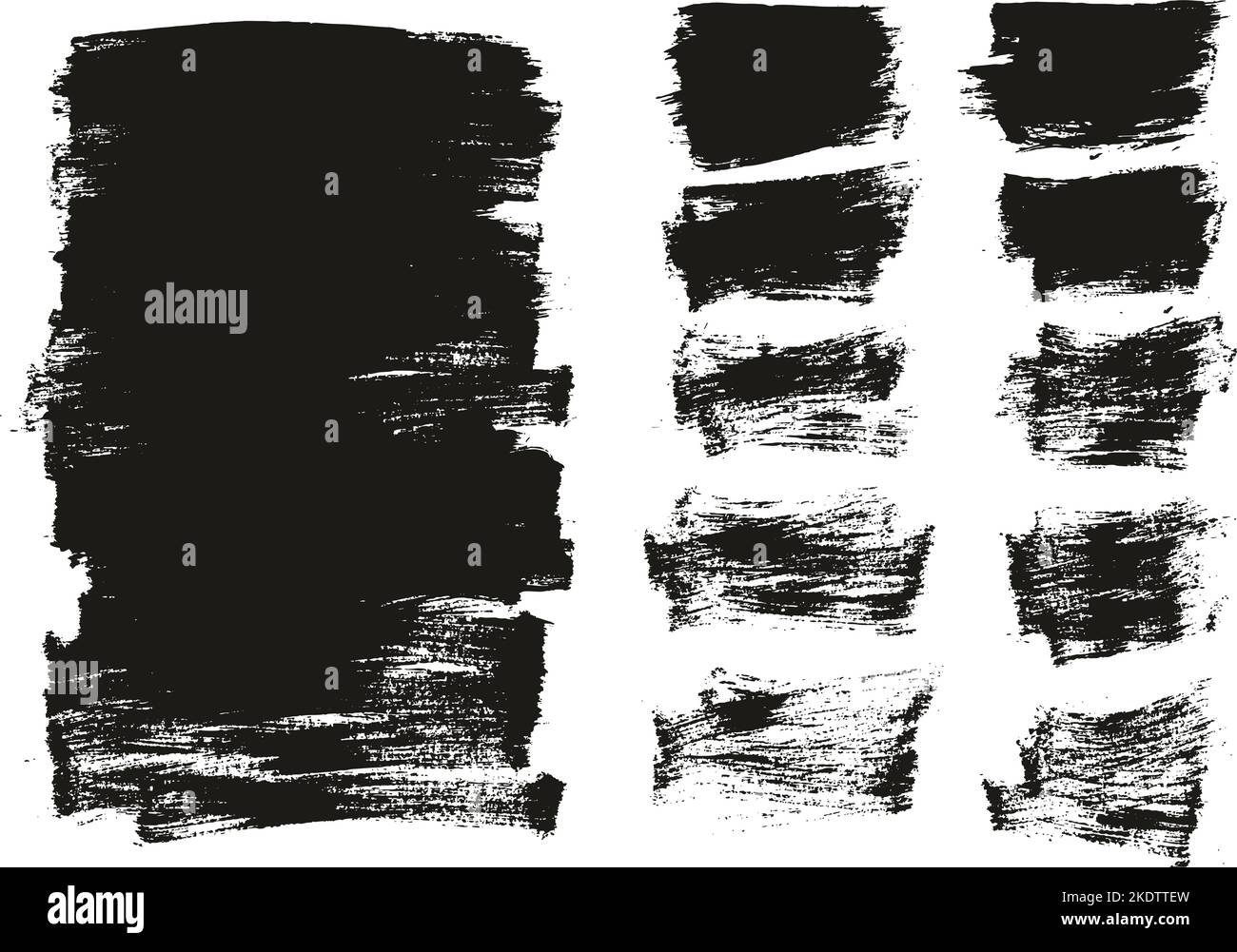 Flat Paint Brush Thin Long & Short Background Mix High Detail Abstract ...